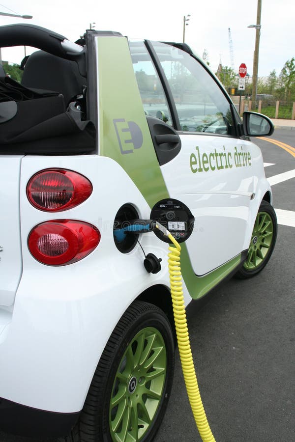 Charging Electric Car with Load Cable Editorial Photography - Image of ...