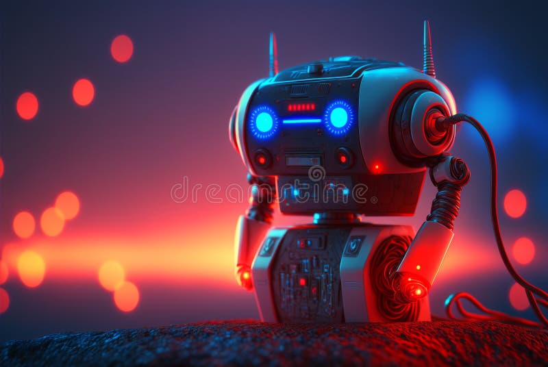 Charging Station, Electric Robot Charging Station, Futuristic 3D ...