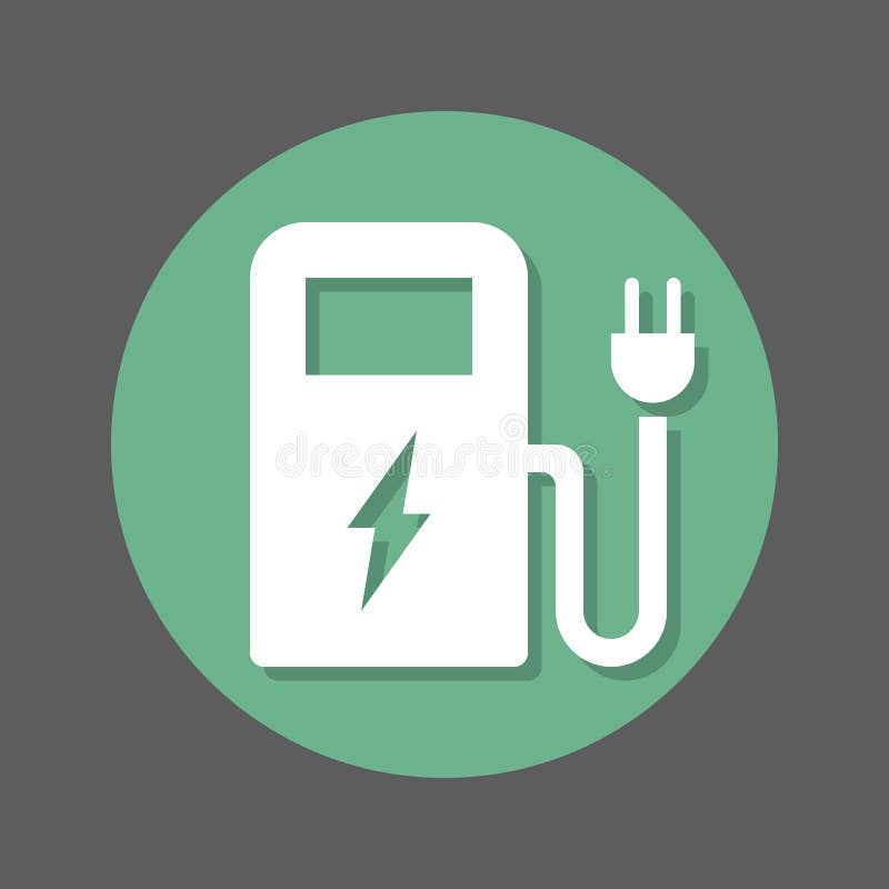 EV Charging Station Filled Outline Icon, Line Vector Sign, Flat ...