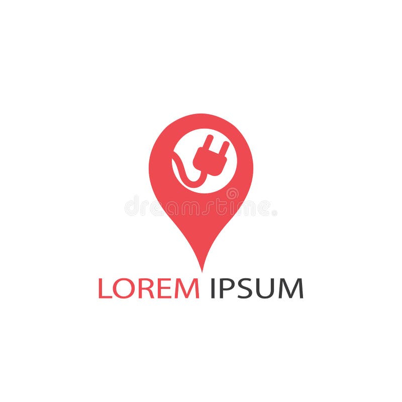 Charging Station Icon with Electric Plug Vector Logo Design. Stock ...
