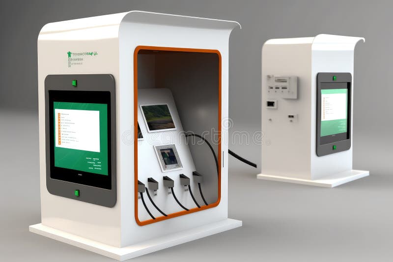 Charging Station Kiosk, with Visual Interface for Users To Select ...