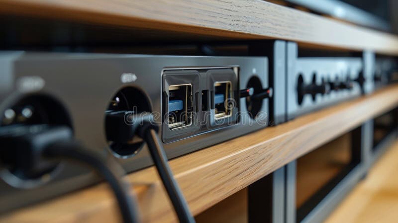 A Charging Station with Outlets and USB Ports for Electronic Devices ...