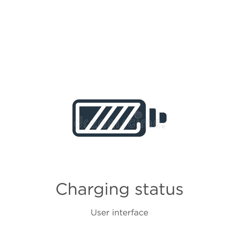 Charging Status Icon Vector. Trendy Flat Charging Status Icon from User ...