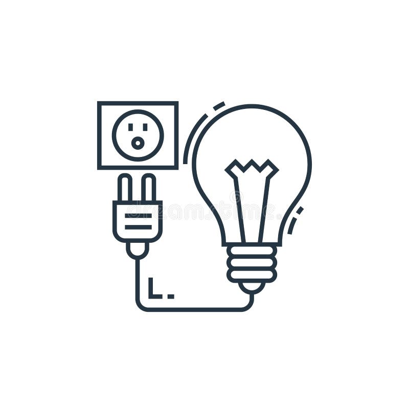 Charging Vector Icon Isolated on White Background. Outline, Thin Line ...