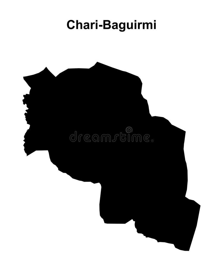 Chari-Baguirmi outline map stock vector. Illustration of design - 360404917