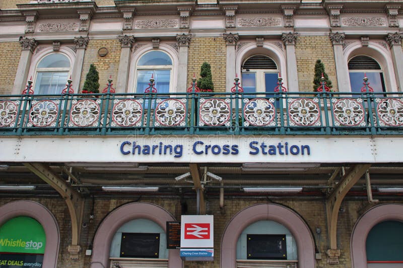 Charing Cross Station editorial stock image. Image of travel - 59288519