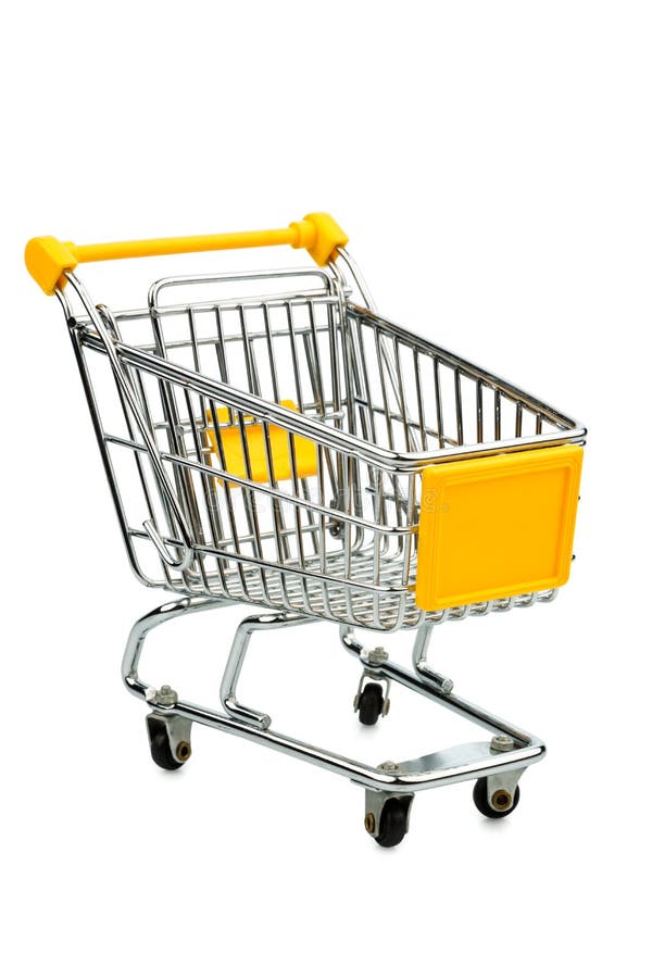 Chariot Devant Un Fond Blanc Image stock - Image du consommation, fond ...
