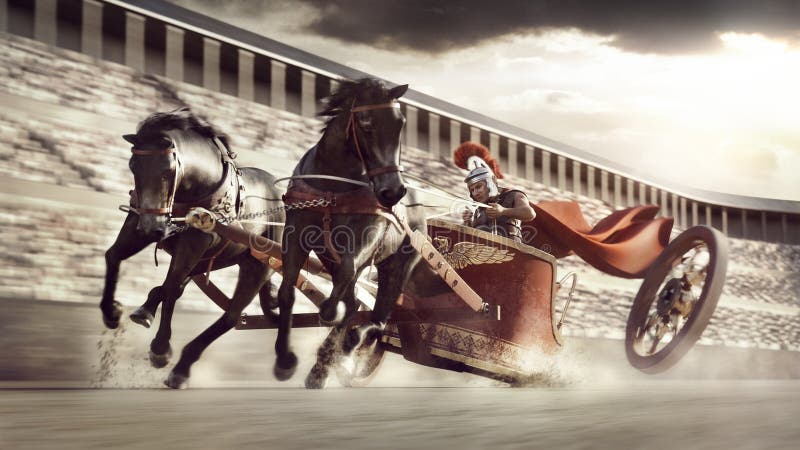 Chariot race stock photo. Image of ancient, horses, rome - 91967760