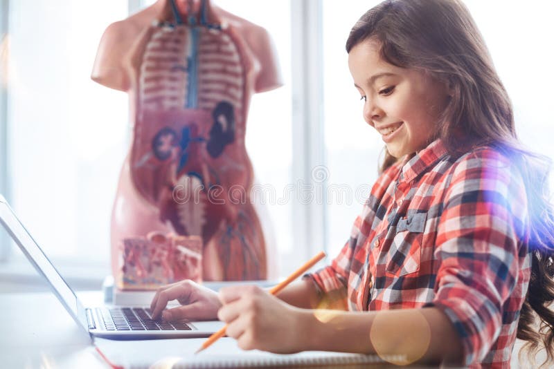 Charismatic Active Student Making Some Notes Stock Photo - Image of ...