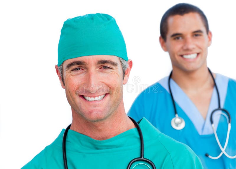 Doctors Standing Together in Row Stock Image - Image of clinical, crowd ...