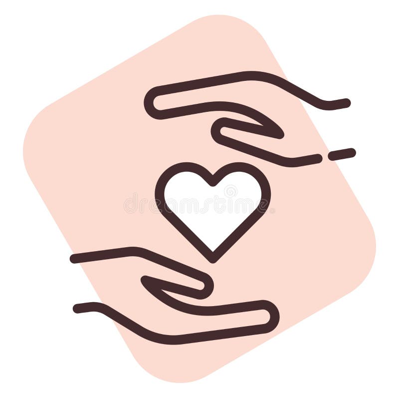 Charity and Donation Human Care, Icon Stock Vector - Illustration of ...