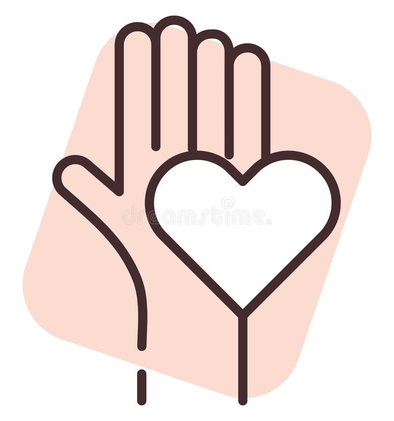 Kindness Icon. Monochrome Simple Sign from Donation Collection Stock ...