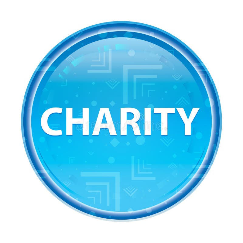 Charity Floral Blue Round Button Stock Illustration - Illustration of ...