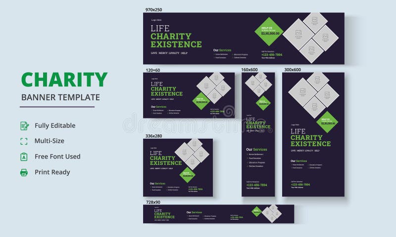 Charity Flyer Banner, Life Charity Existence Promotion, Education ...