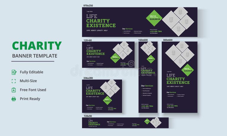 Charity Flyer Banner, Life Charity Existence Promotion, Education ...