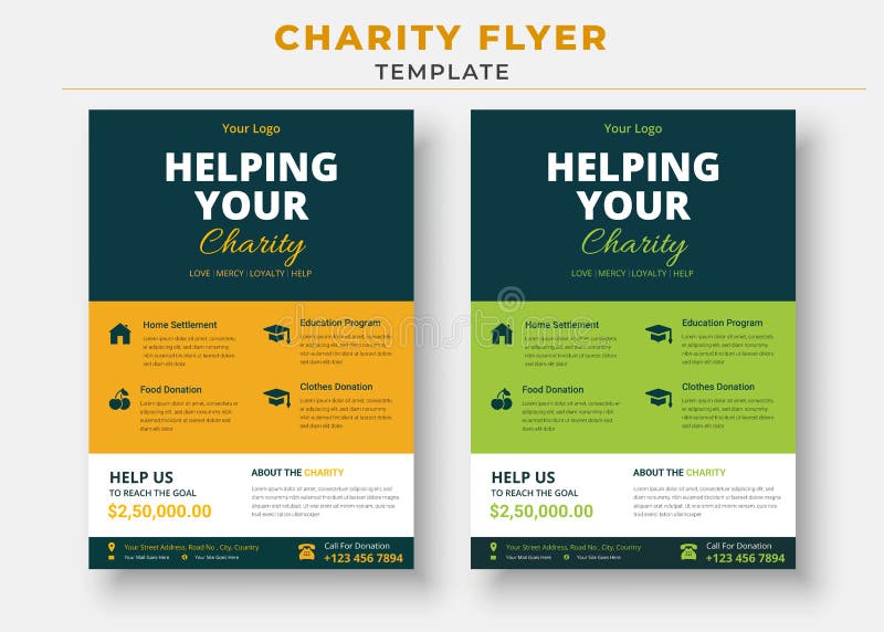 Charity Flyer Template, Life Charity Existence Promotion, Education ...