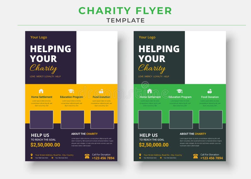 Charity Flyer Template, Life Charity Existence Promotion, Education ...
