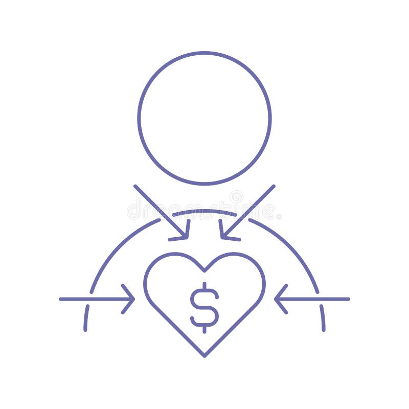 Charity Fund Collecting Icon Vector Stock Vector - Illustration of ...