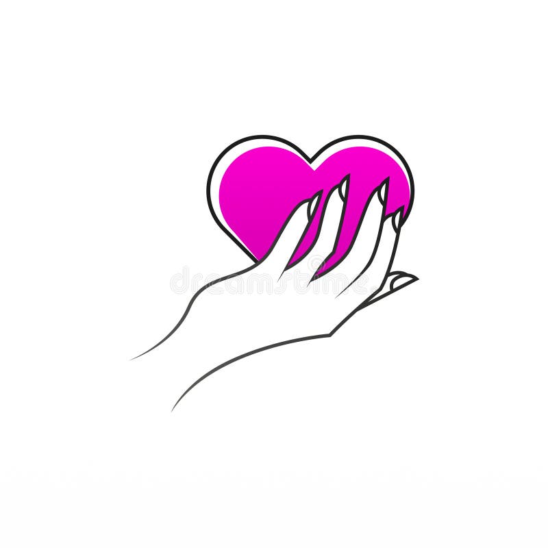Donation Logo Design, Template, Vector. Holding Hand Giving Donation ...