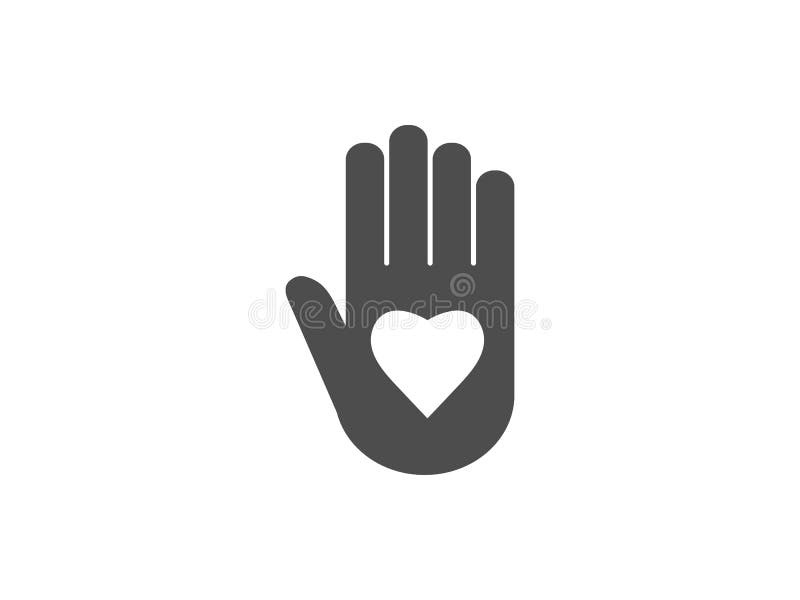 Charity, Hand, Volunteer Icon. Vector Illustration, Flat Design. Stock ...