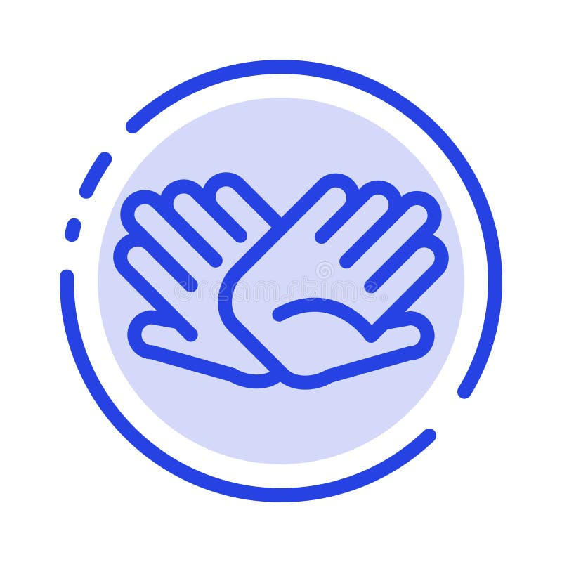 Charity, Hands, Help, Helping, Relations Blue Dotted Line Line Icon ...