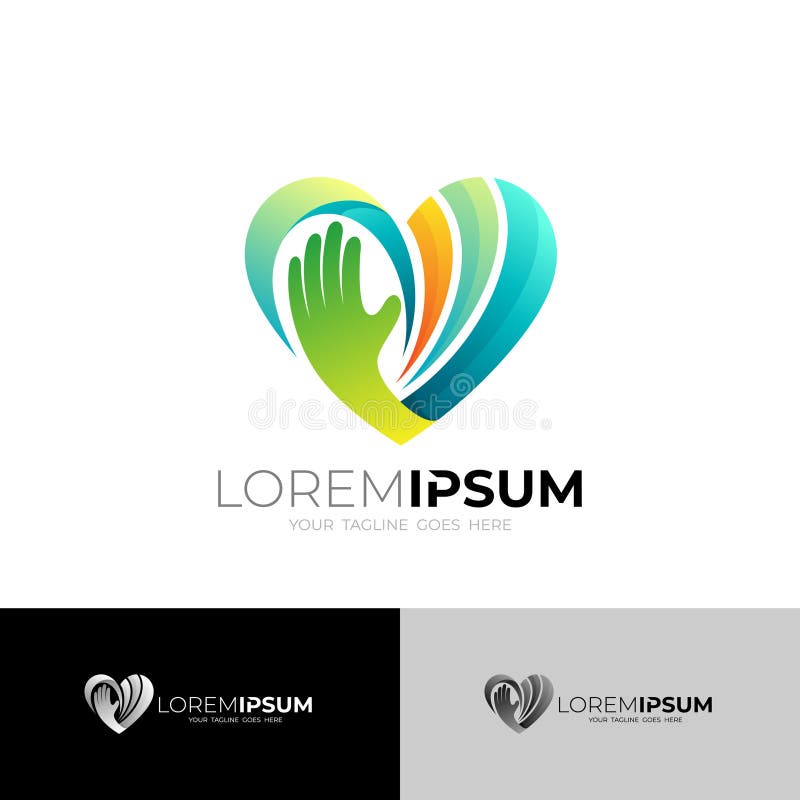 Charity Logo with Love Design Template, Love Stock Vector ...