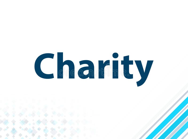 Charity Modern Flat Design Blue Abstract Background Stock Illustration ...