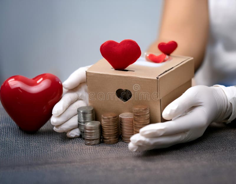 Charity and Philanthropy, Featuring Elements Like Donation Boxes ...