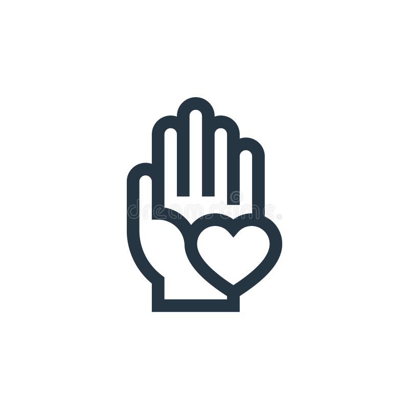 Charity Vector Icon Isolated on White Background. Outline, Thin Line ...