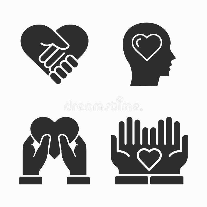 Charity and Volunteer Icons Set. Vector Illustration. Stock Vector ...