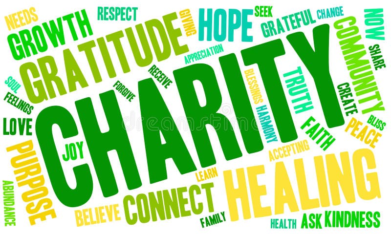 Charity Word Cloud stock vector. Illustration of care - 158980239