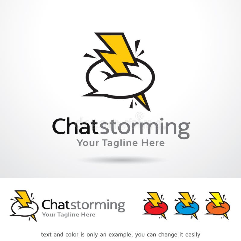 Charla Que Asalta a Logo Template Design Vector Ilustración del Vector ...