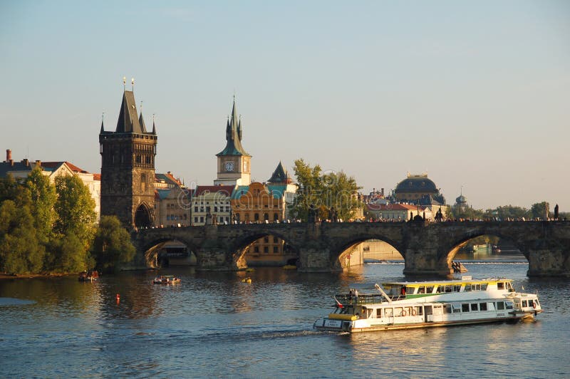 Charles bridge 1 stock photo. Image of dome, excursion - 1543586