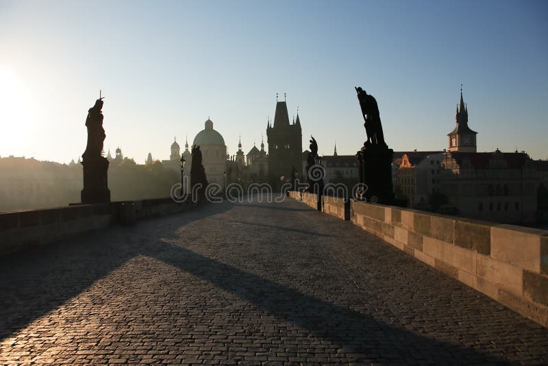 Charles Bridge at Dawn stock image. Image of czech, famous - 26428647