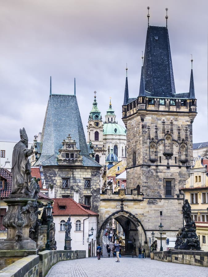 Charles Bridge Lesser Town stock photo. Image of gothic - 29923058