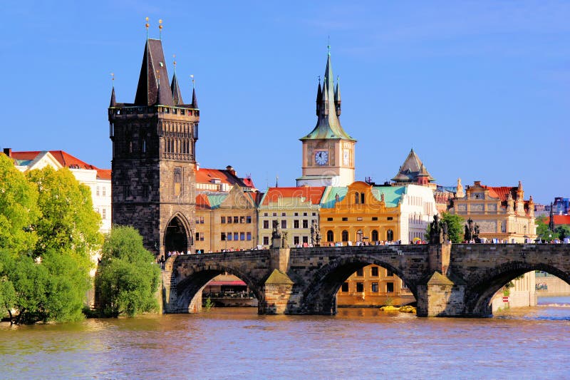 Charles Bridge, Prague stock photo. Image of praag, travel - 65913768