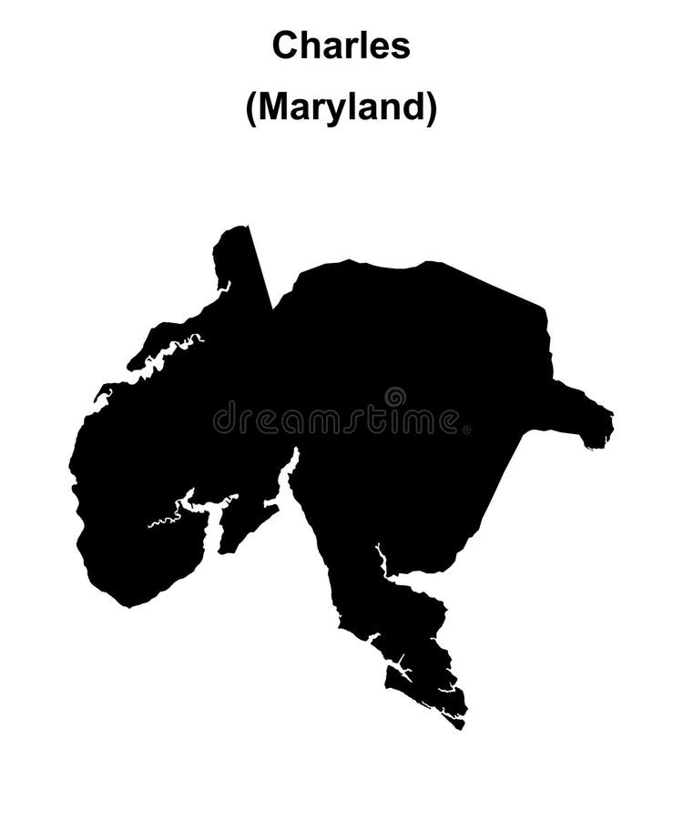 Charles outline map stock vector. Illustration of boundary - 361605576