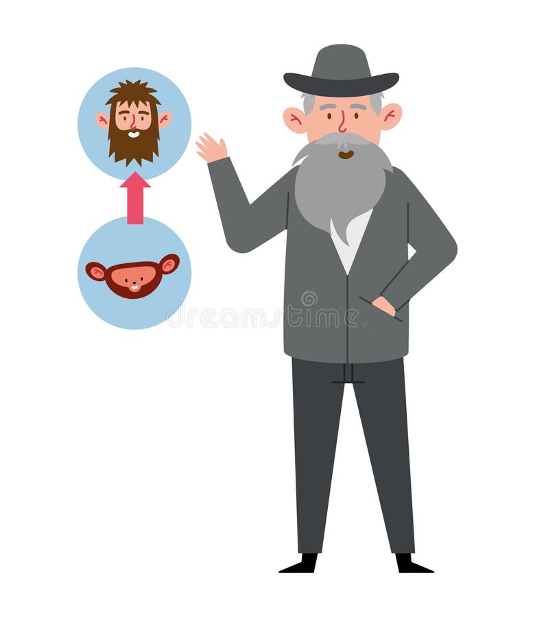 Charles Darwin Explain the Evolution Theory Stock Illustration ... Charles Darwin Explain the Evolution Theory Stock Illustration ...