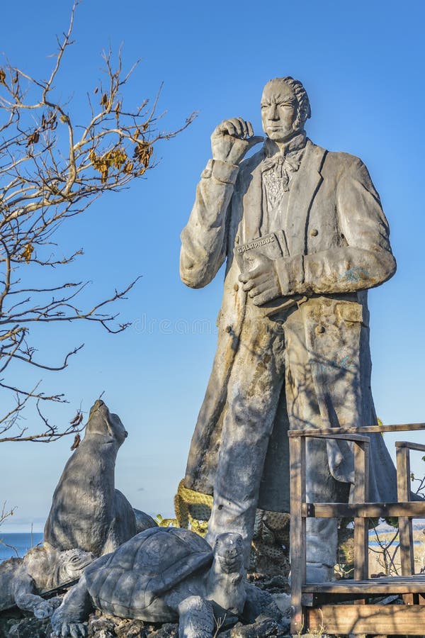 Charles Darwin Monument, îles De Galapagos, Equateur Image stock ...