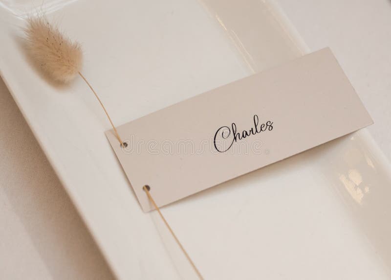 Charles Name Plate Beautiful Setting Stock Photo - Image of drawing ...