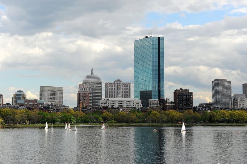 Charles River, Boston in Spring Editorial Stock Image - Image of water ...