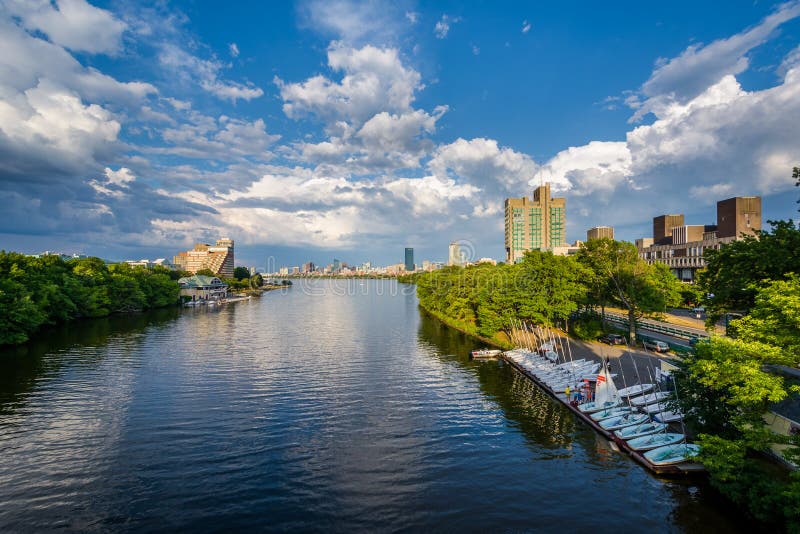 The Charles River at Boston University, in Boston, Massachusetts ...
