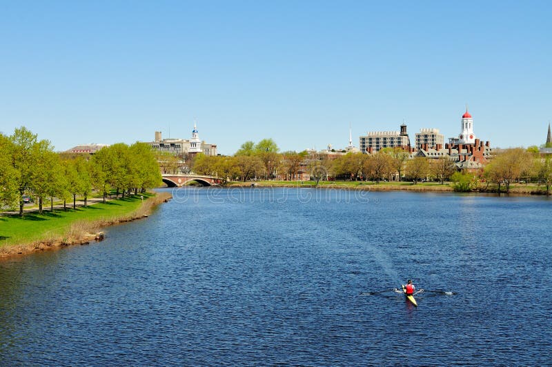 Charles River in the Spring Stock Image - Image of building, excellence ...