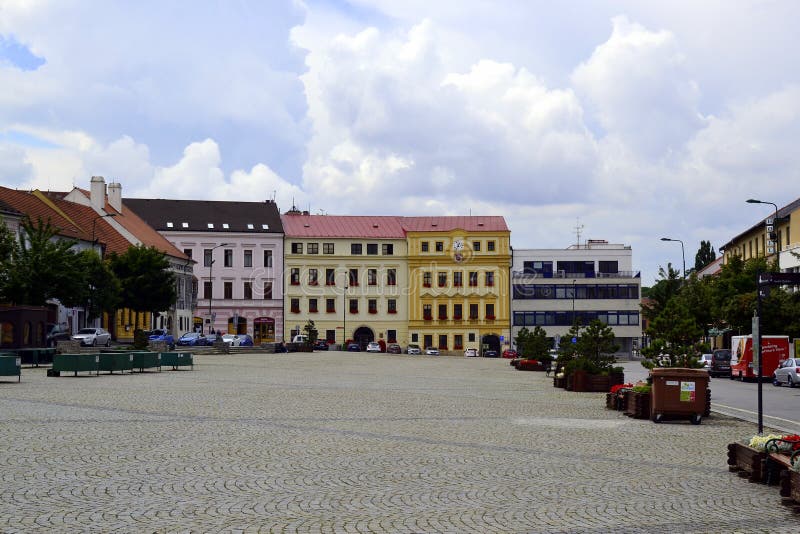 Charles Square in Trebic View of City Hall Editorial Image - Image of ...