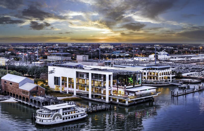 Charleston Aquarium Sunset South Carolina Stock Image - Image of south ...