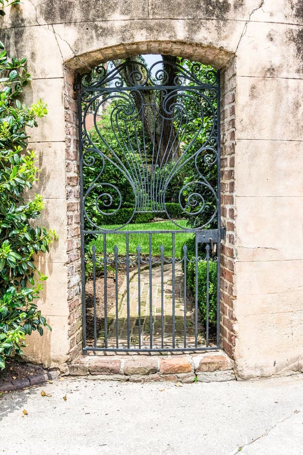 Charleston Gate Entrance 2 stock image. Image of architecture - 250906921