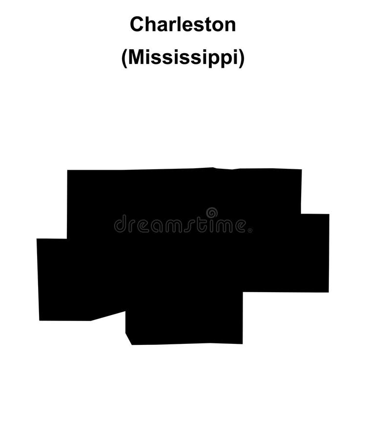 Charleston outline map stock vector. Illustration of outline - 387461096