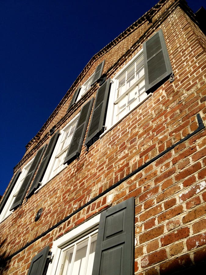 Charleston SC Brick House Perspective Stock Photo - Image of ...