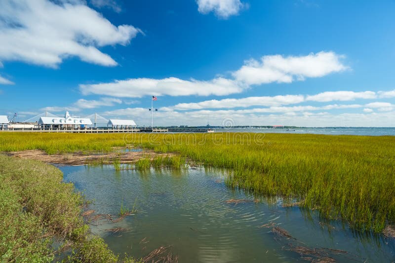 Charleston Waterfront Park stock photo. Image of clouds - 280191092