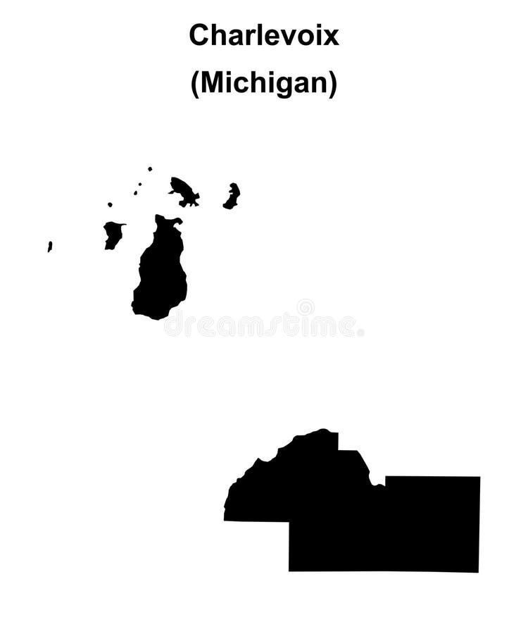 Charlevoix outline map stock vector. Illustration of michigan - 361607051 Charlevoix outline map stock vector. Illustration of michigan - 361607051
